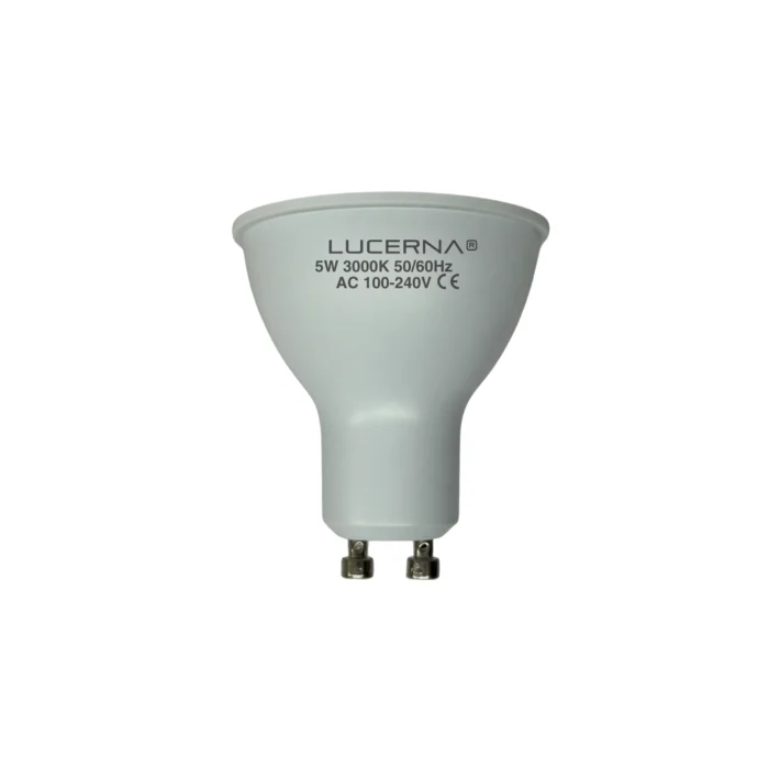 6 Pack Bombillo Dicroico GU10, 5W, 3000K, Lucerna — ElectriCaracas