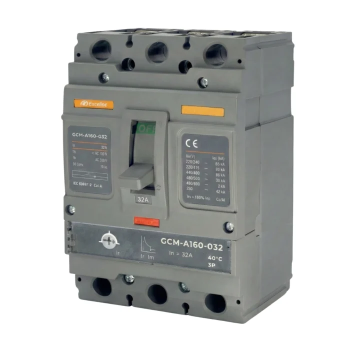 Breaker Caja Moldeada Ajustable GCM-A160 3x32A 690V, Exceline ...