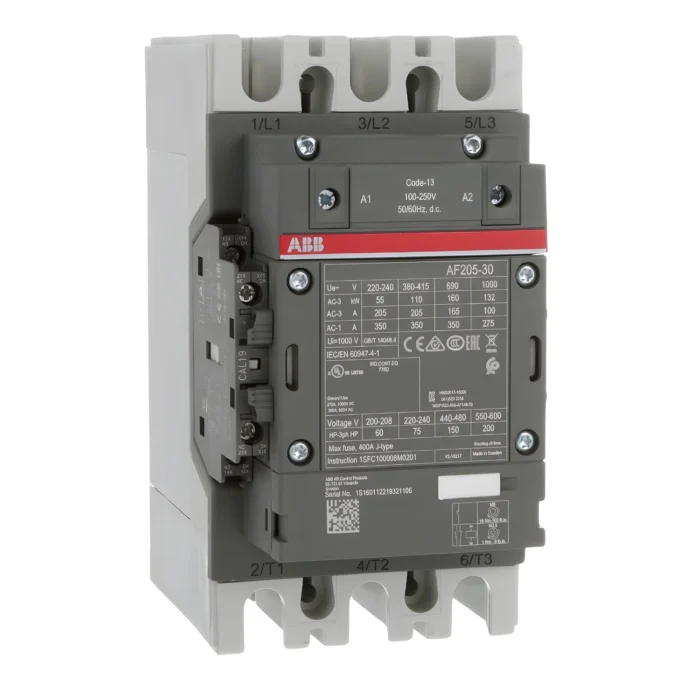 Contactor 3x205A 100-250 Vac/Vdc ABB | ElectriCaracas