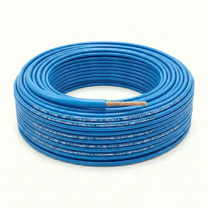 Cable THHW Calibre 12 AWG Azul, Rollo 100m, Sigma — ElectriCaracas